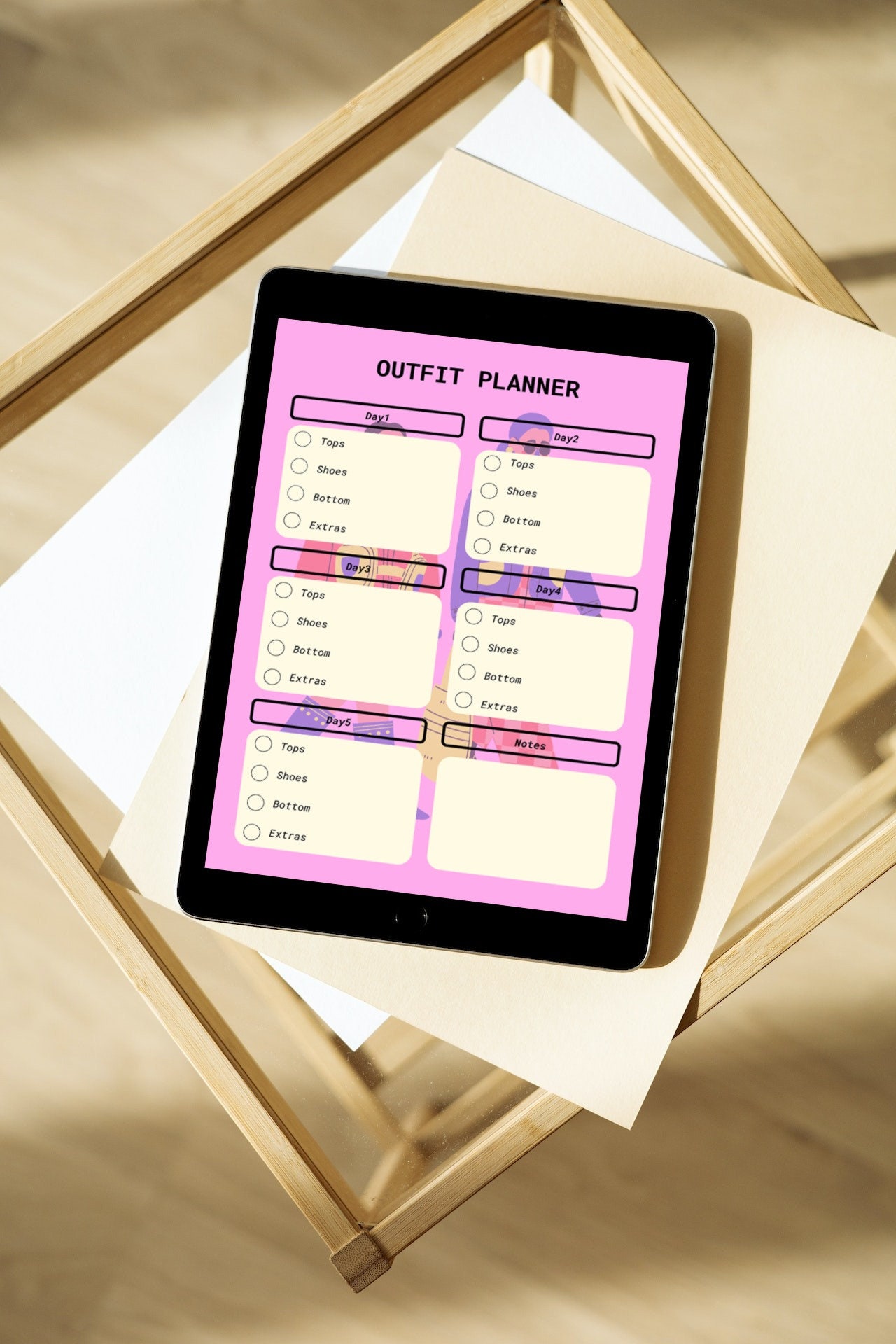 Printable Style and Outfit Planner - Wardrobe Planner - Monthly Planner ...
