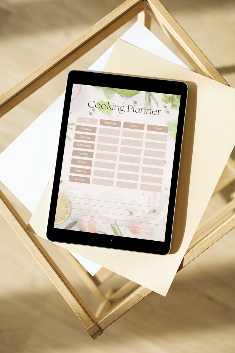 Printable Weekly Meal Plan, Instant Download Meal Plan, Digital Daily ...