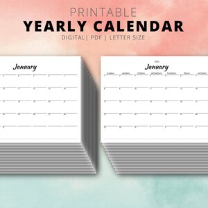 Multiple Layout Yearly Calendar, Perpetual Yearly Calendar, 2023 Yearly ...