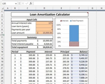Updating Loan Amortization Calculator up to 30-year - Etsy