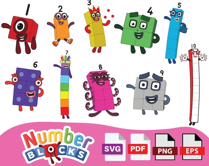 Numberblocks 5th Birthday Tshirt Design PNG, Digital File for DIY Iron ...