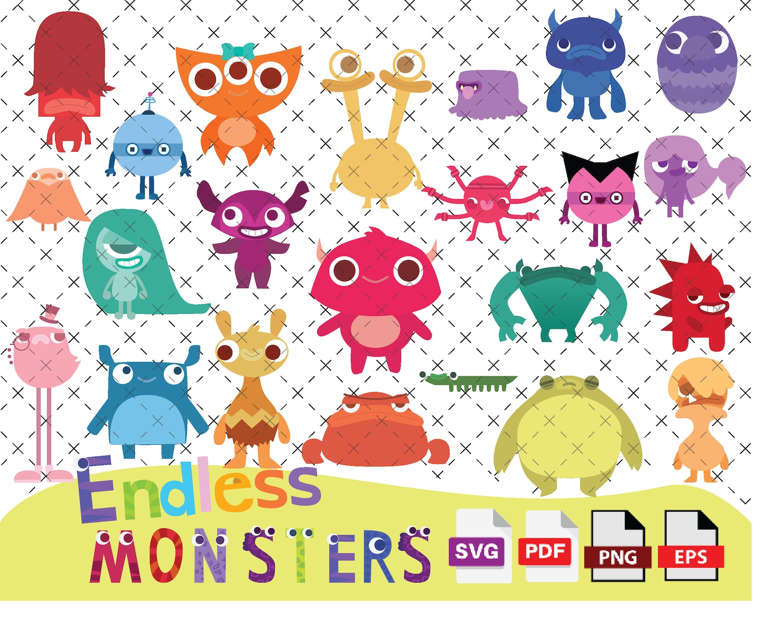 Endless Cute Monsters Svg Bundle, Cute Monsters SVG Bundle, Endless ...