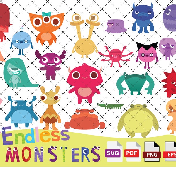 Cute Monster - Etsy