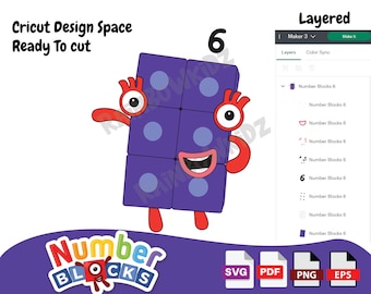 Number Blocks 3 SVG Cut File, Layered Cutting File, Number Blocks SVG ...