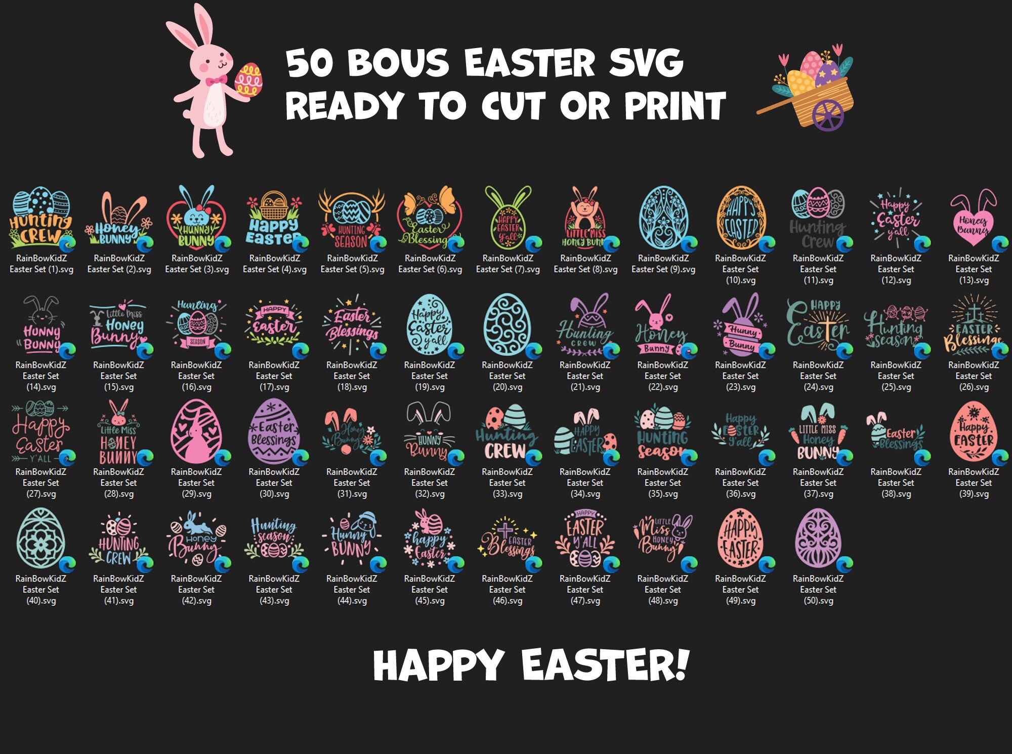 Number Blocks SVG Pack Easter Edition +50 Bonus Easter SVG, Number ...