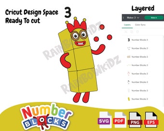 Number Blocks 10 SVG Cut File, Layered Cutting File, Number Blocks SVG ...