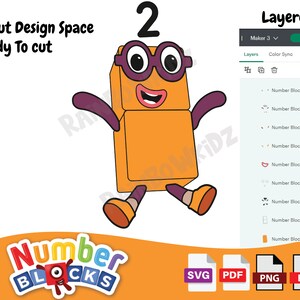Number Blocks 2 SVG Cut File, Layered Cutting File, Number Blocks SVG ...