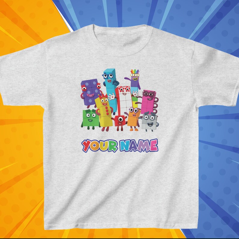 Number Blocks T-shirt Design, Number Blocks Printable File for T-shirts ...