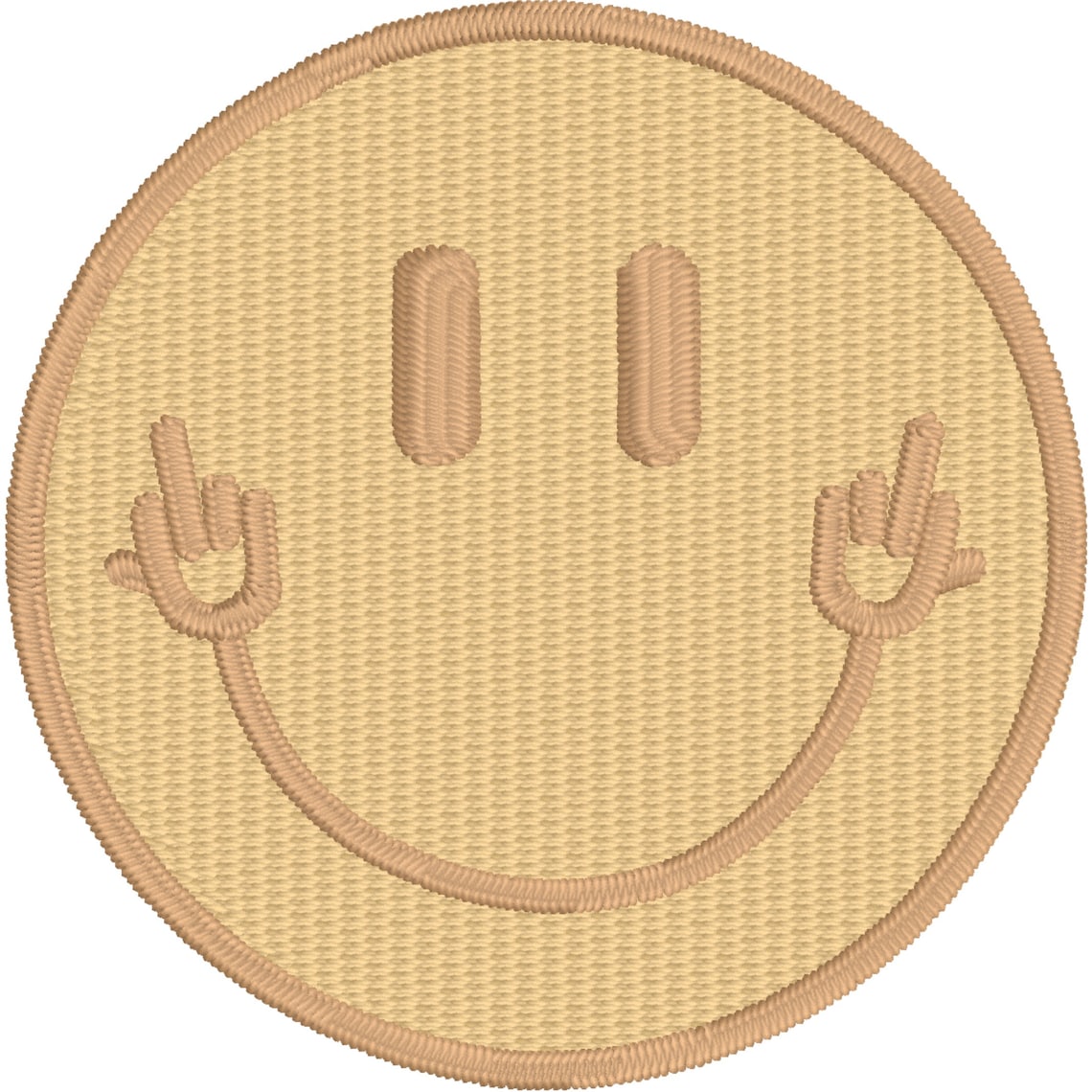 Middelvinger smiley face emoji digitaal borduurontwerp/bestand - Etsy ...