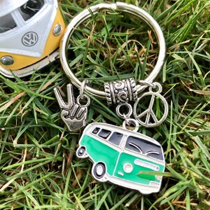 VW Bus Keychain. Calling All Hippies. VW Bus Keychain With Peace Sign ...