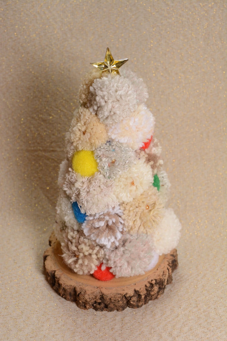 Handmade Decorative Pom Pom Christmas Trees - Etsy