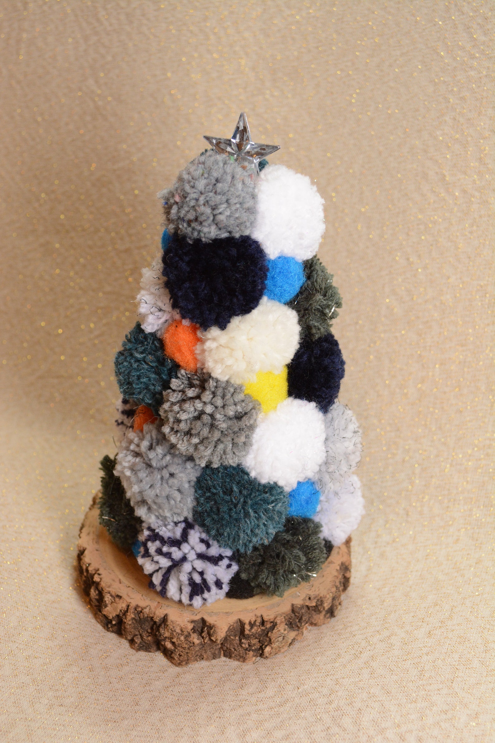 Handmade Decorative Pom Pom Christmas Trees - Etsy