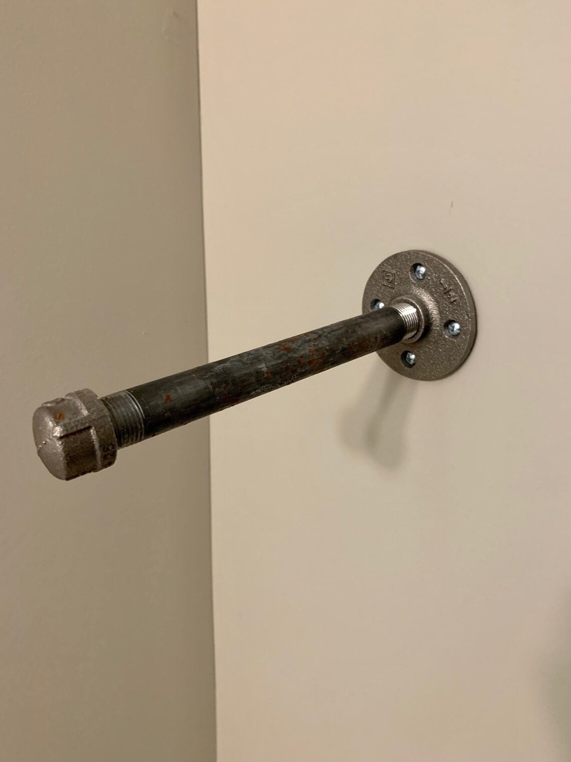 One Floating Shelf, One Shelf With Two Pipe Support Brackets, Kitchen ...