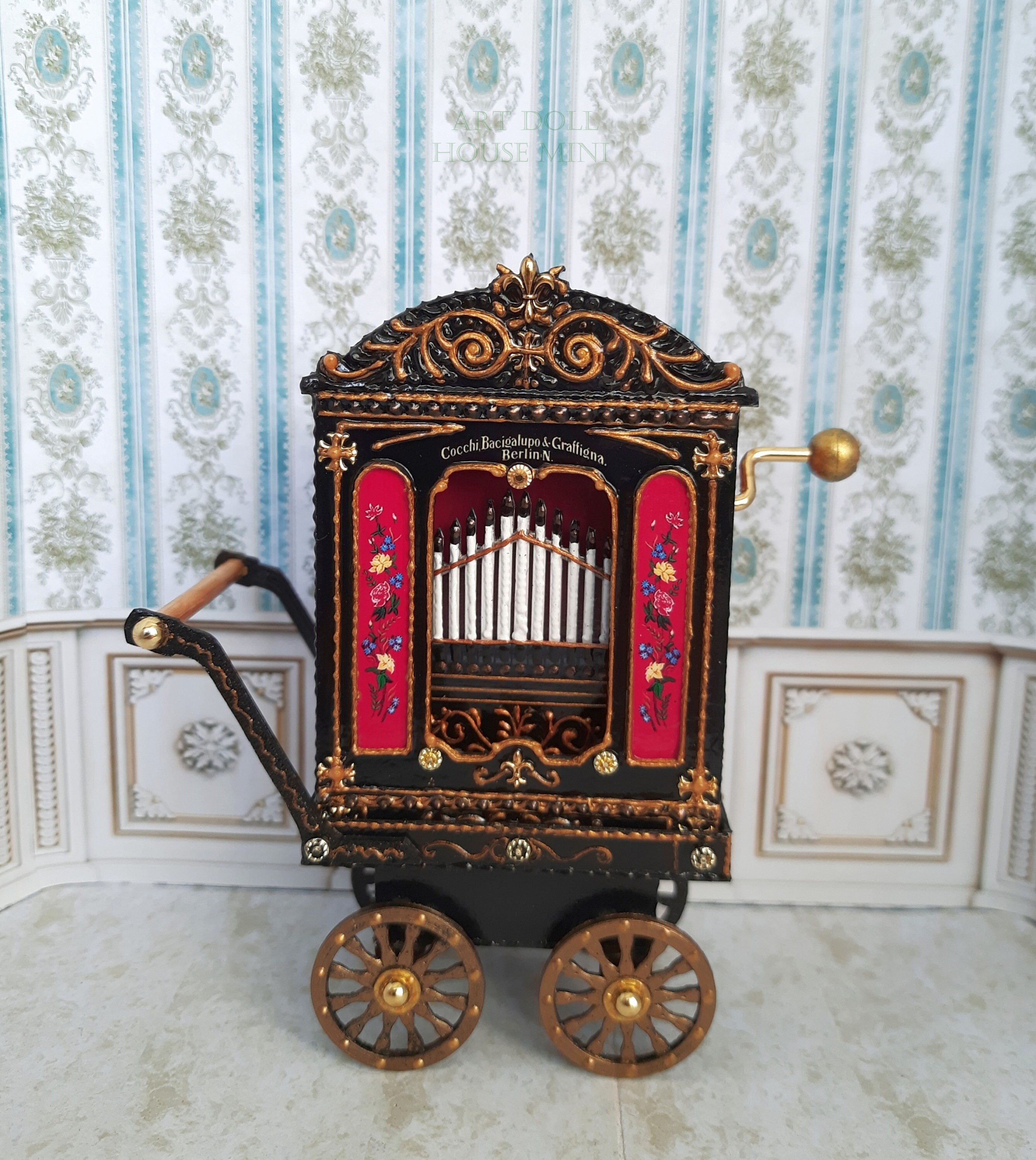 Barrel Organ on a Trolley. Street Organ 10. Handcraft - Etsy Singapore
