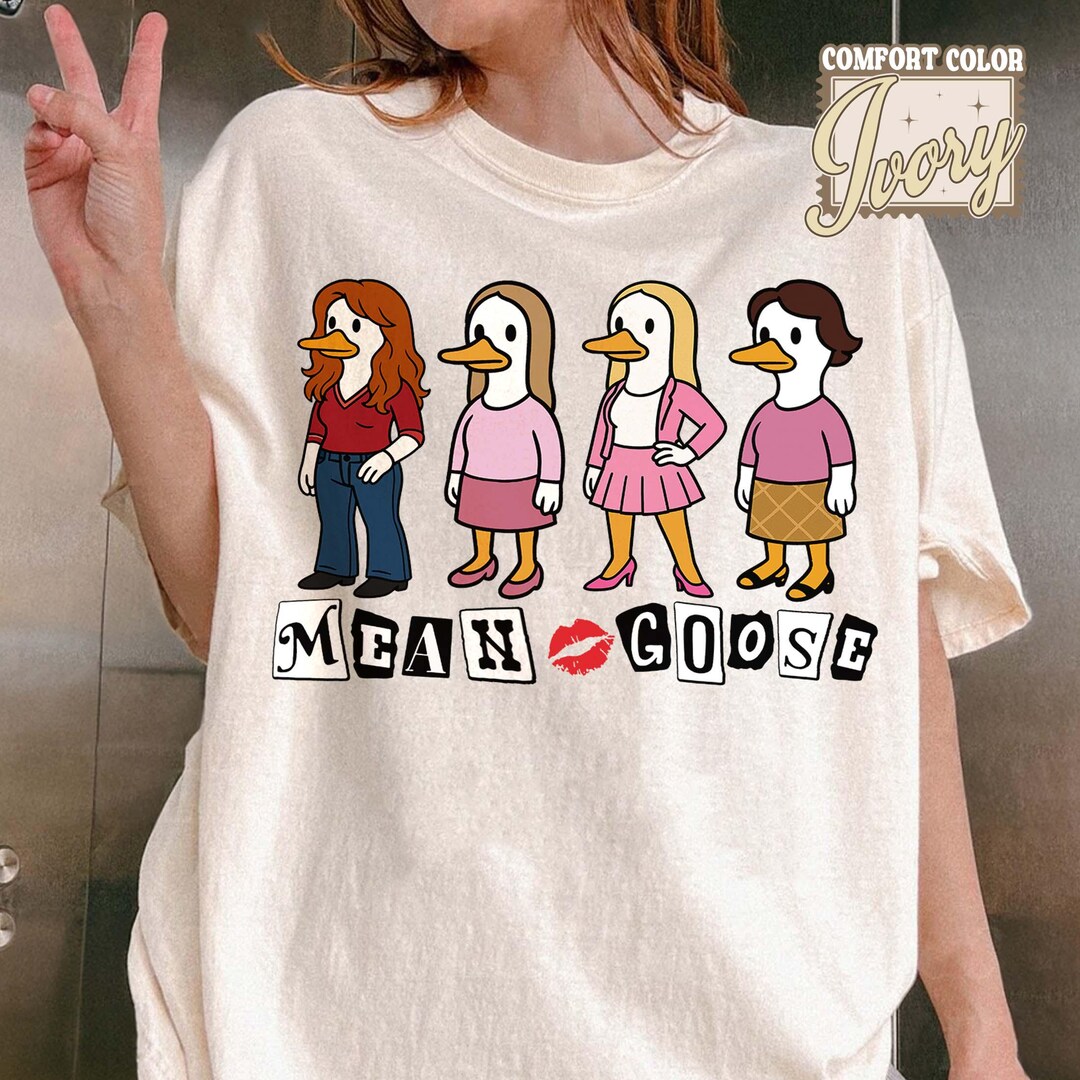 Mean Goose Shirt, Cute Goose Png, Funny Goose Shirt, Crewneck Tee, Gift ...