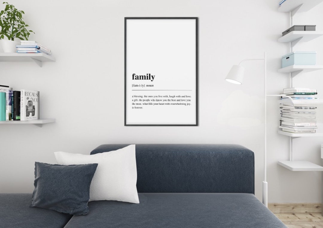 Family Definition Print, Definition Print, Quote Print, Wall Art ...