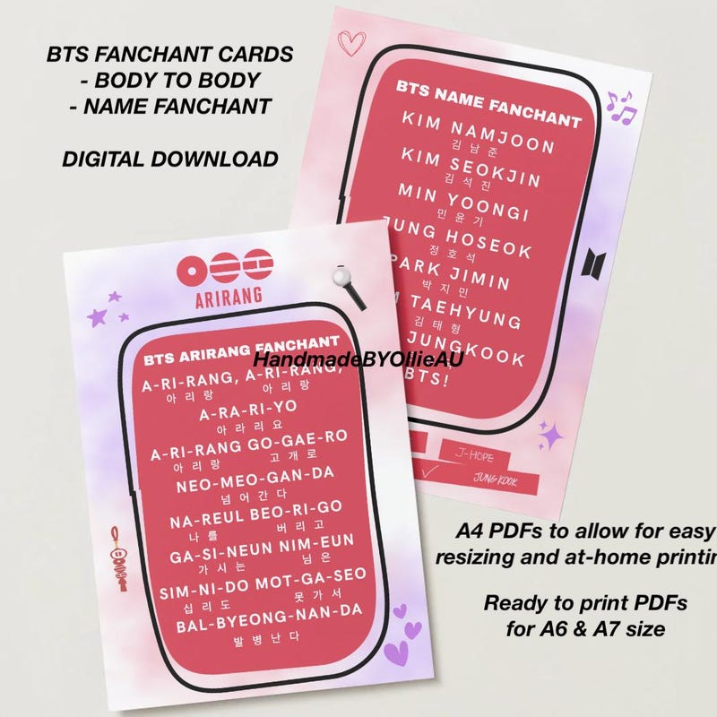 Bts Giveaways Freebies - Etsy