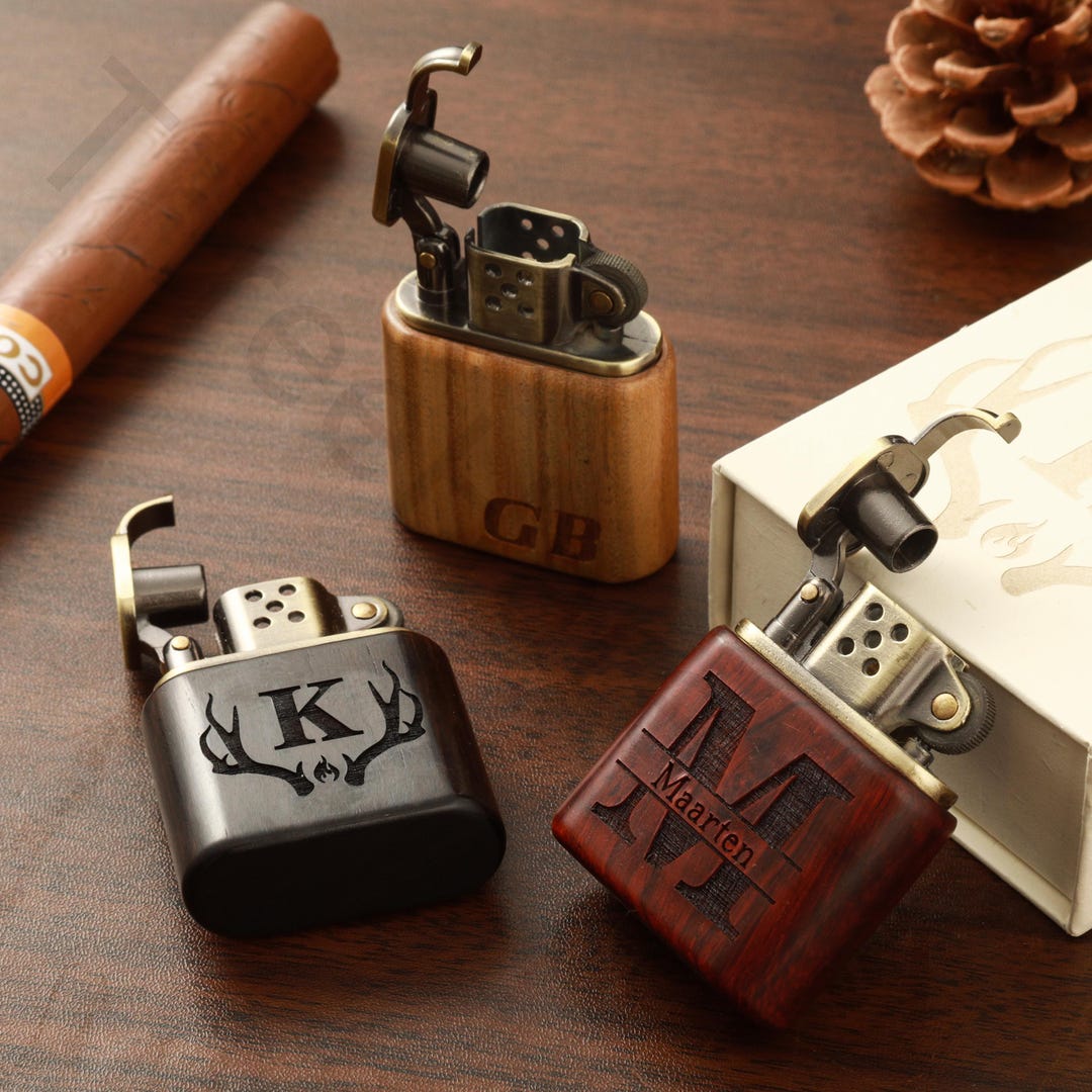 Personalized Wooden Lighters, Refillable and Reusable Lighters With ...