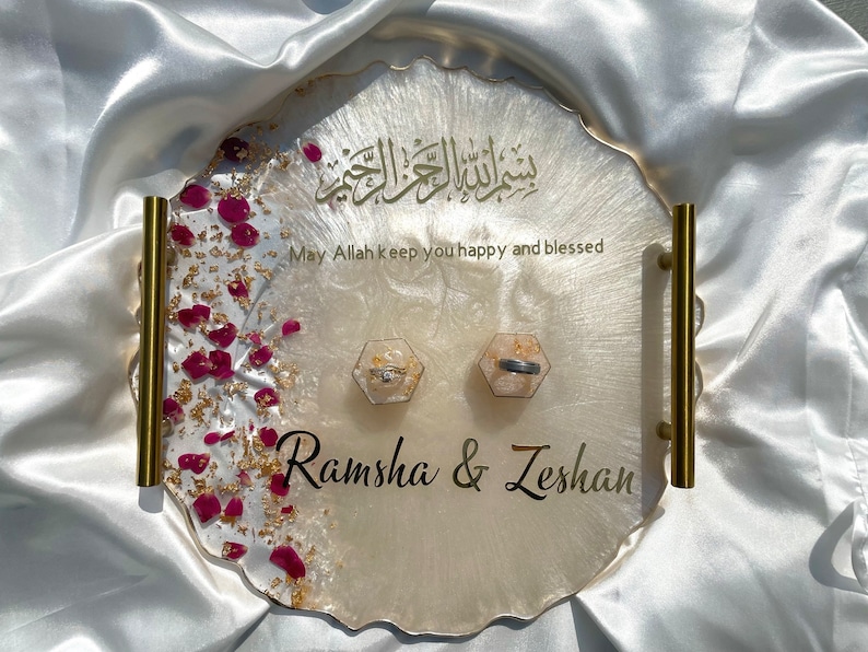 Personalized Engagement Tray Engagement Rings Holder Tray Engagement ...