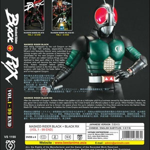 New Set Dvd Anime Masked Kamen Rider Black + RX Volume. 1 - 99 End ...
