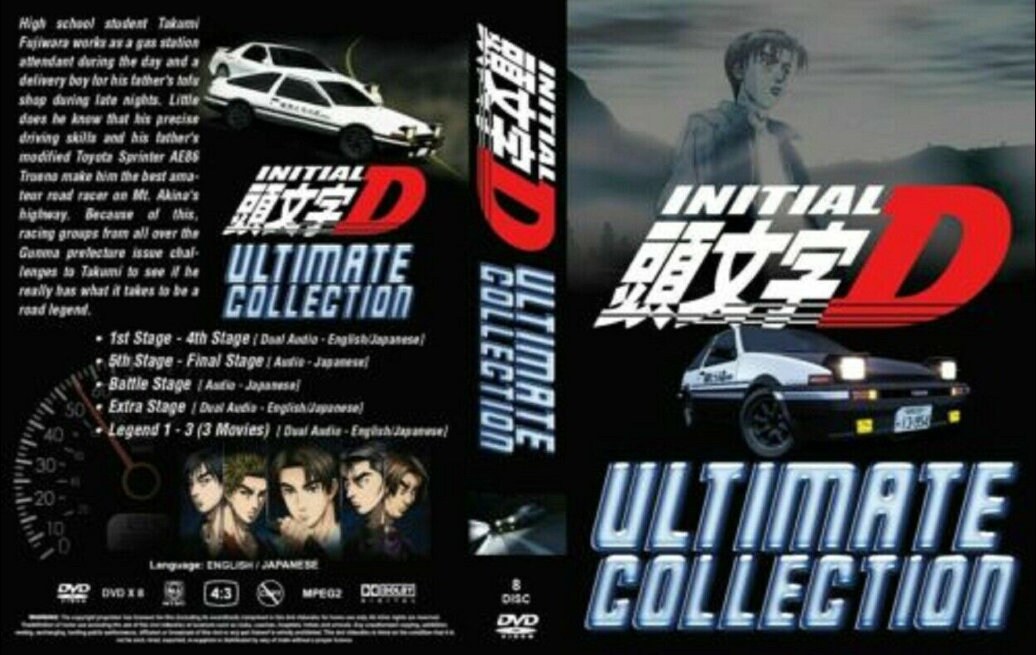 New Set Dvd Anime Initial D Ultimate Collection English Dubbed & All ...