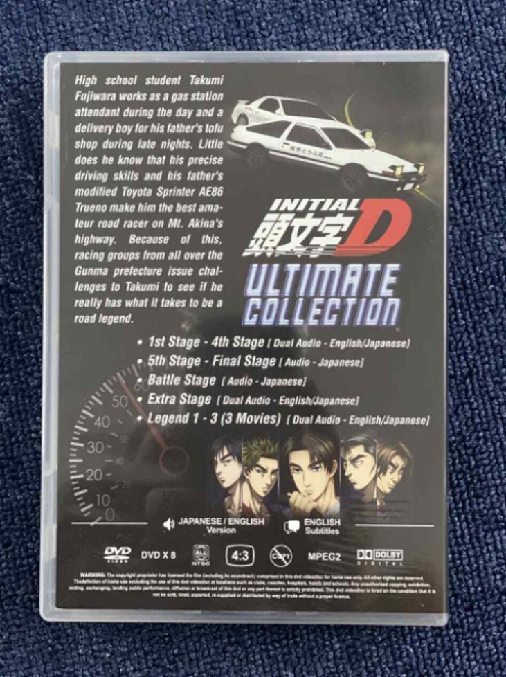 New Set Dvd Anime Initial D Ultimate Collection English Dubbed & All ...