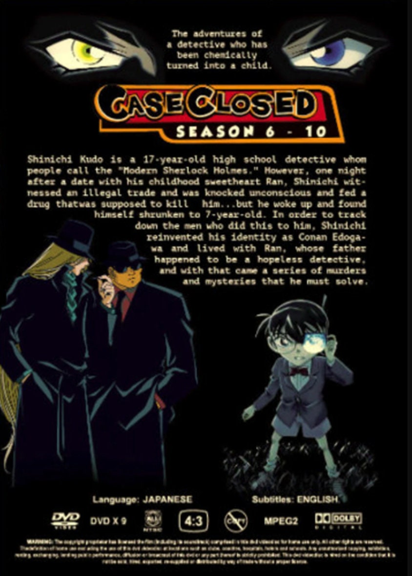 New Set Dvd Anime Detective Conan Case Closed Season 6 7 8 9 10 English ...