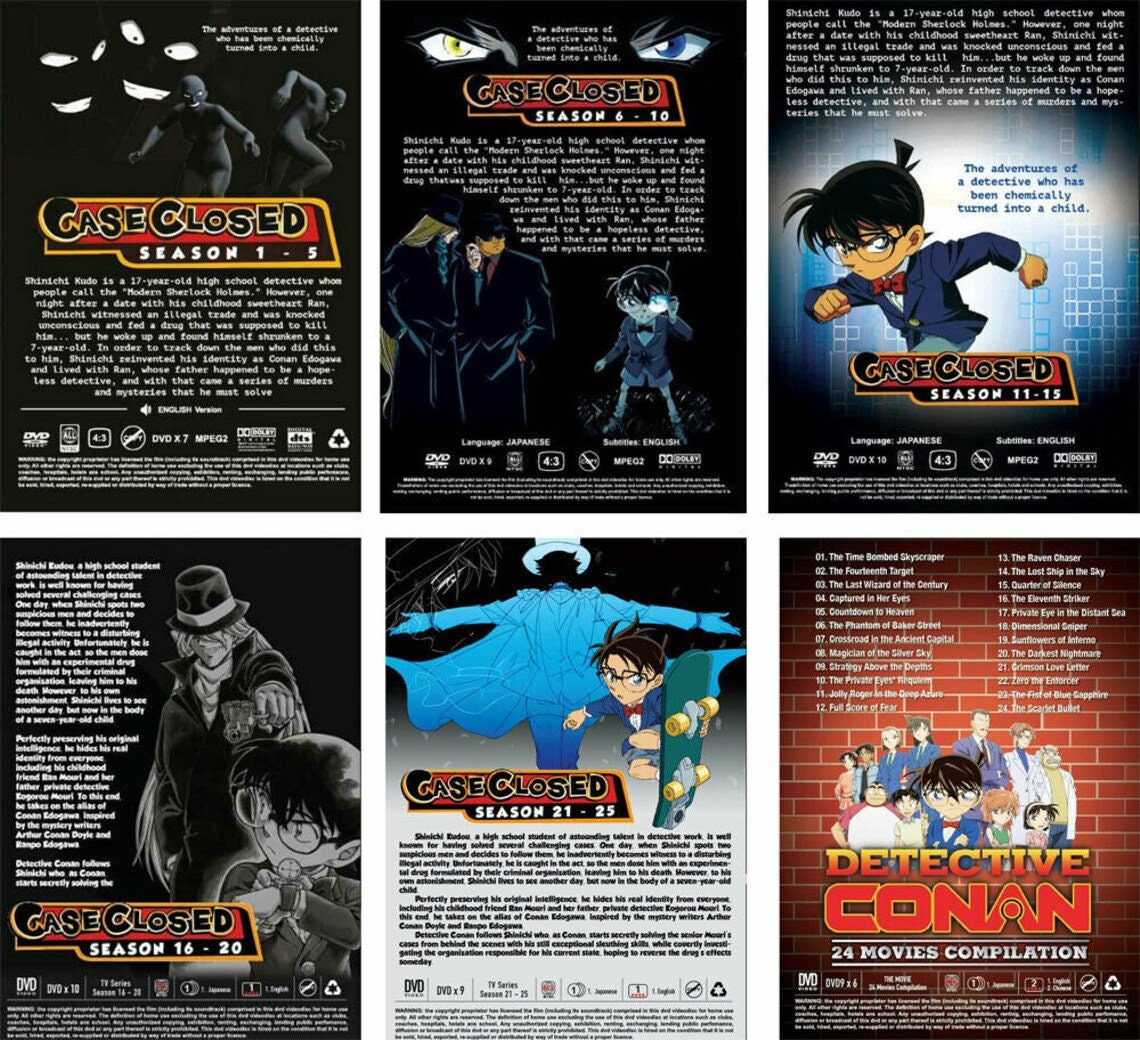 Japan Anime DVD Detective Conan Case Closed Complete Season 1 25 24 ...