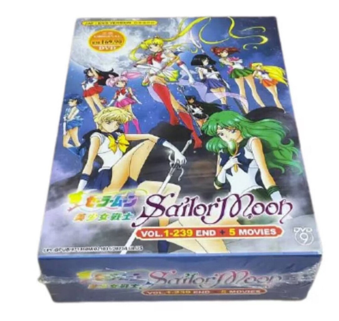 Sailor Moon Complete Series Collection Box Set Anime DVD 1-239 EPISODES ...