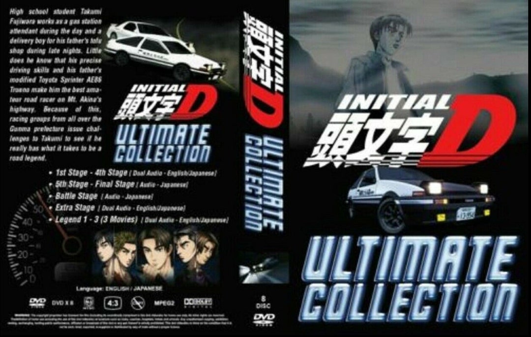 New Set Dvd Anime Initial D Ultimate Collection English Dubbed & All ...