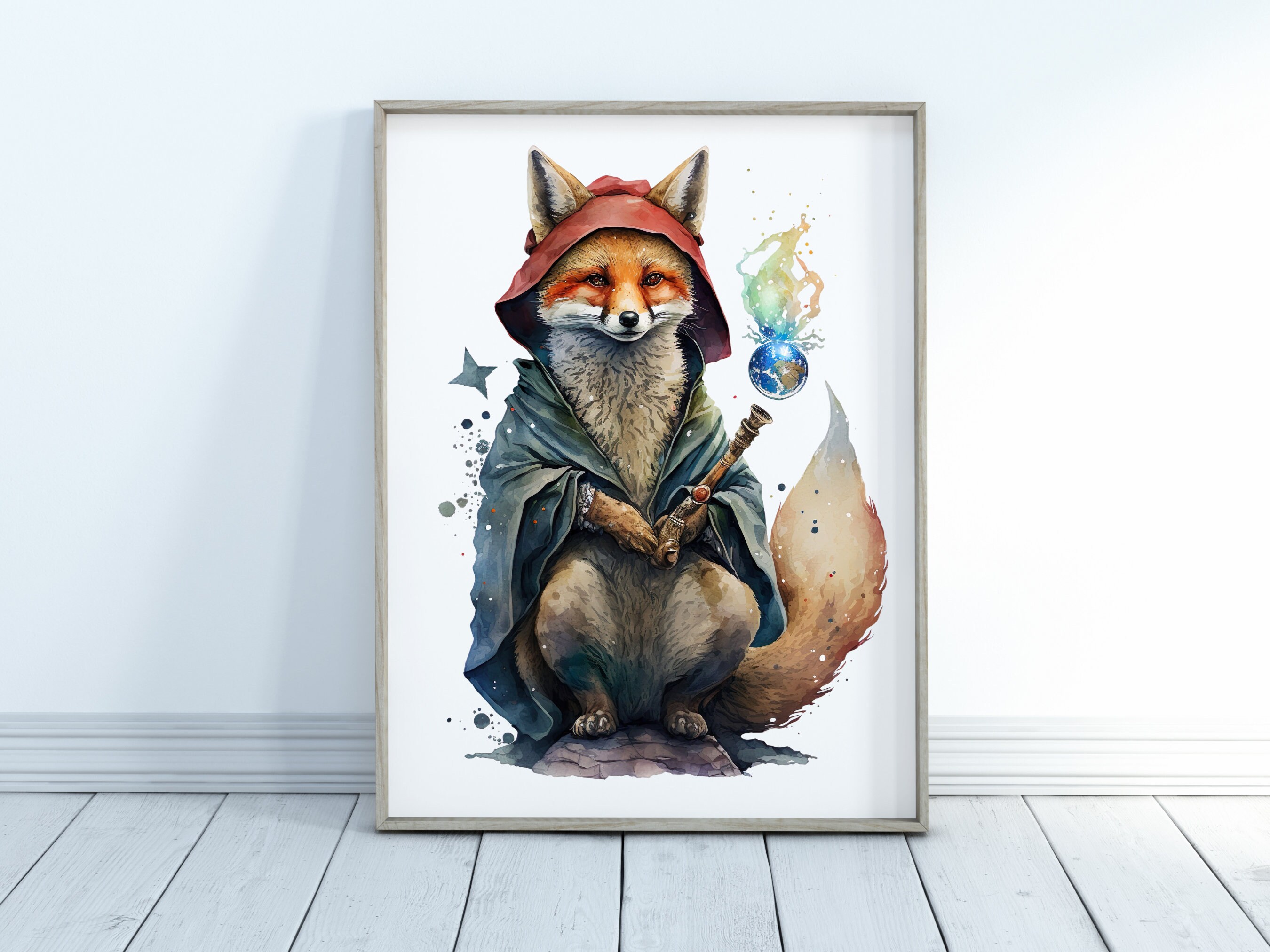 Wizard Fox PNG Clipart 12 Transparent Watercolor Clipart Junk Jornual ...
