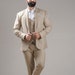 Beige Tweed Suit - Men Khaki Tweed Jacket - Light Brown Tweed Waistcoat ...