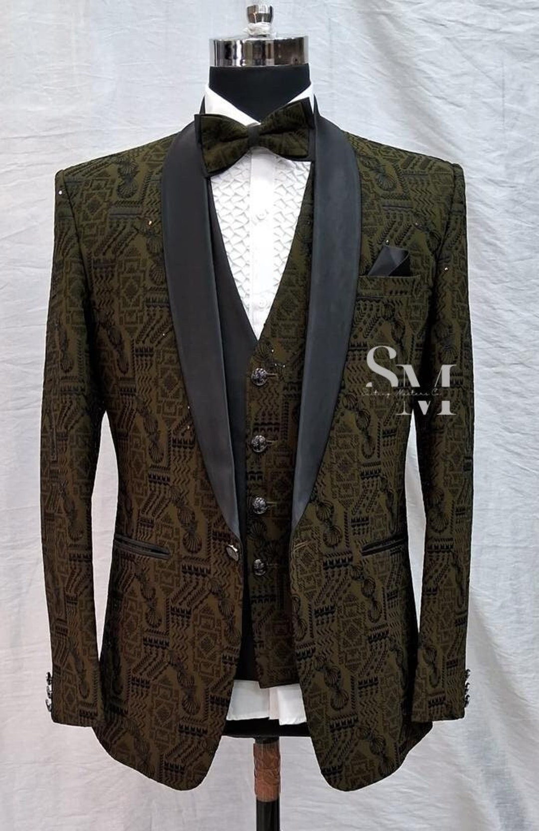 Olive Green Suit Men Prom Party Wear Tuxedo Slim Fit Suit - Etsy
