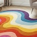 Woolen Rug, Rainbow Rugs, Hand-tufted Wool Carpet, Colorful Floor for ...