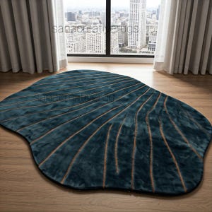 Flowing Tide Teal and Gold Hand-tufted Viscos Rug, Home Decor Rugs ...