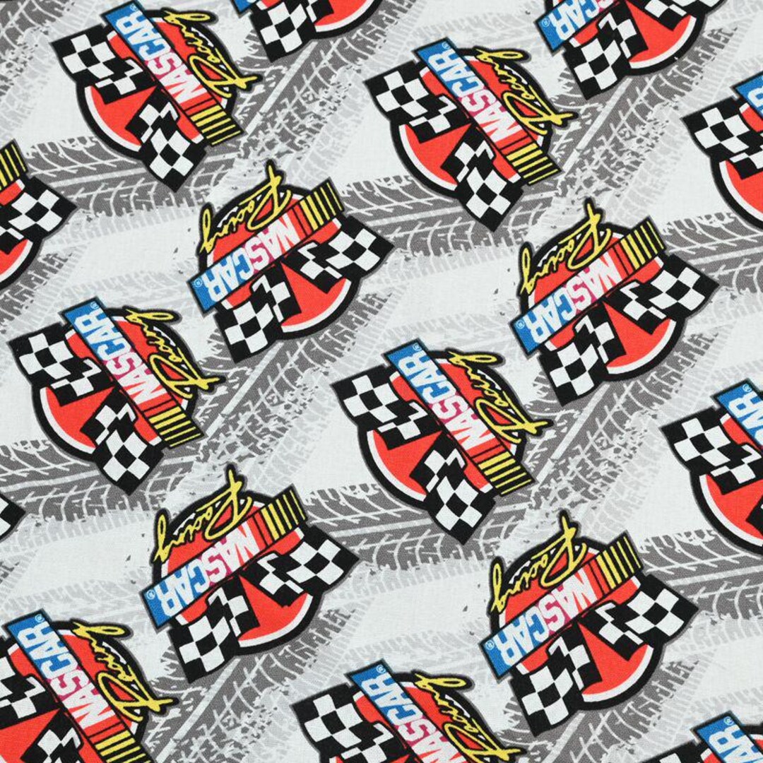 NASCAR Fabric Racing Fabric Tire Track Fabric 100% Cotton Fabric by the ...