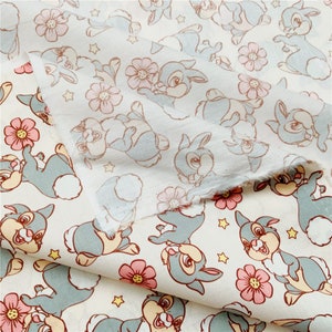Disney Bambi Thumper Fabric Cartoon Fabric Anime Cotton Fabric by the ...