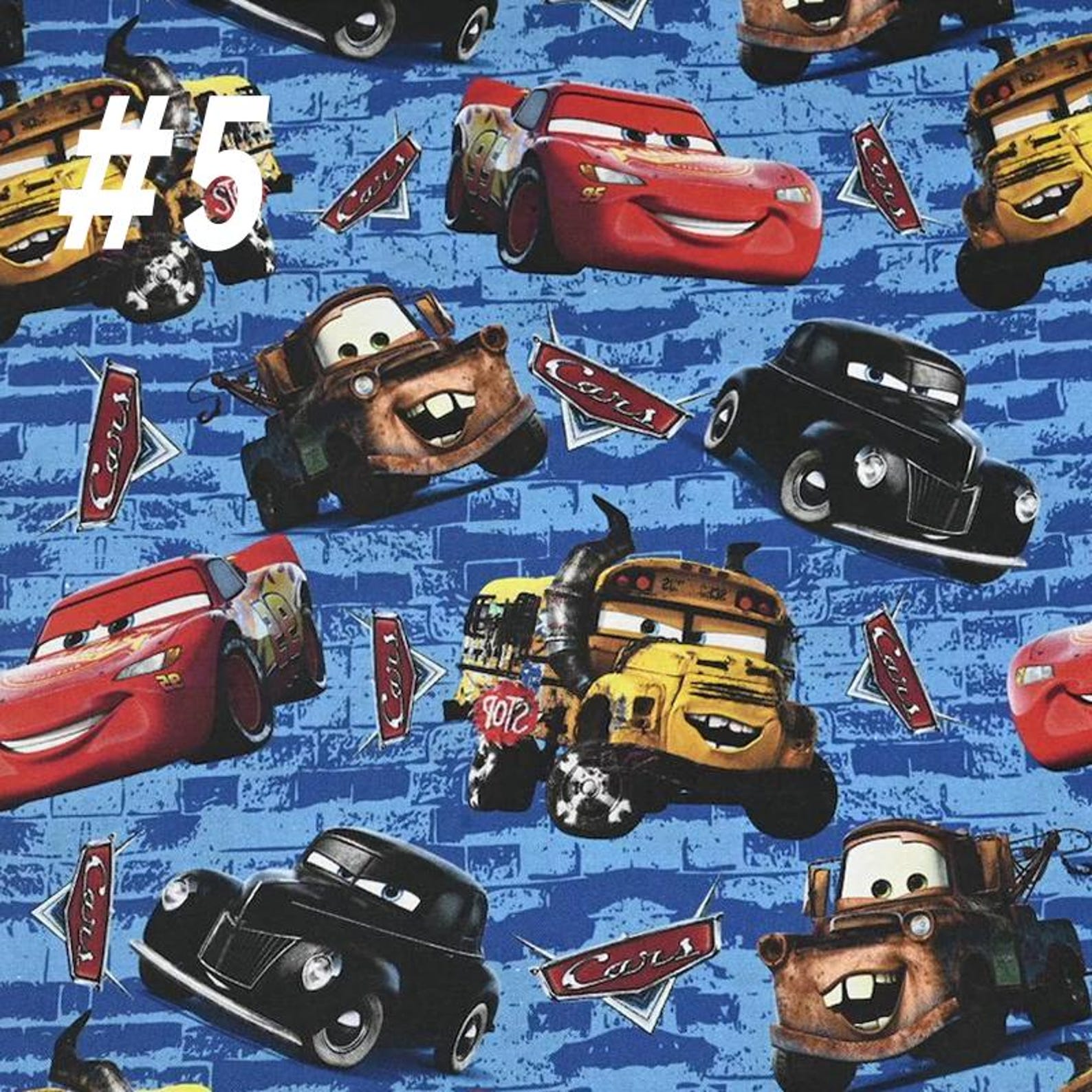 Disney Pixar Cars Print Fabric Cartoon Fabric Cartoon Cotton Fabric by ...