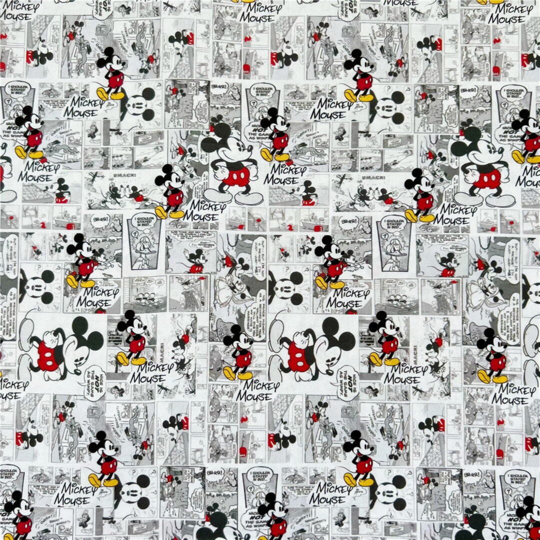 Mickey Minnie Mouse Donald Duck Goofy Fabric Cartoon Fabric Anime ...
