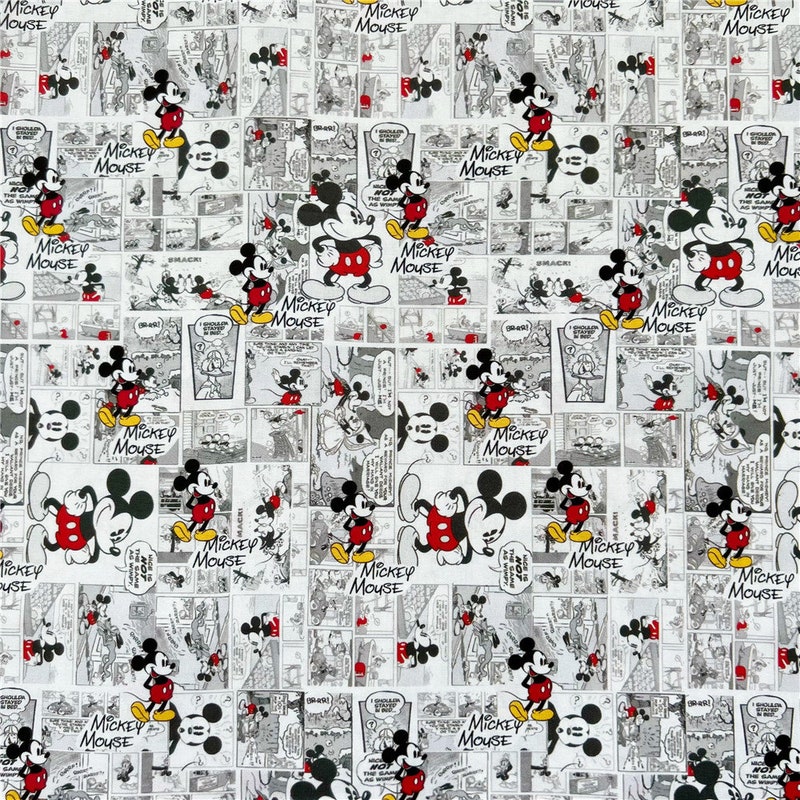 Mickey Mouse Fabric - Etsy