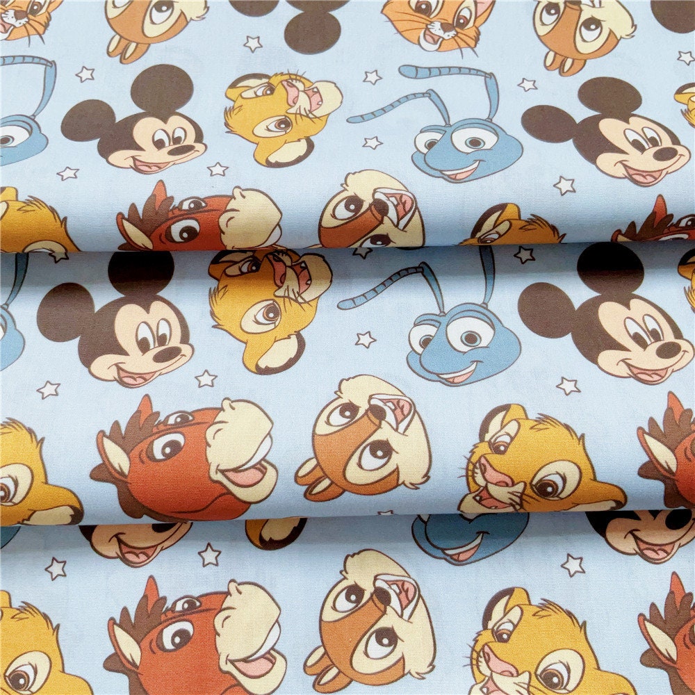 Caroon Disney Fabric Mickey Mouse Lion King Fabric Lion Simba - Etsy