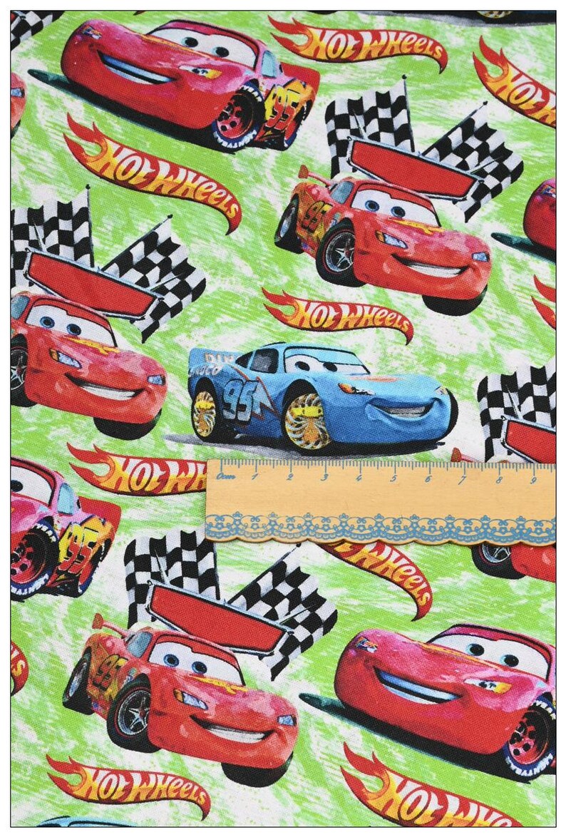 Disney Pixar Cars Print Fabric Cartoon Fabric Cartoon Cotton Fabric by ...