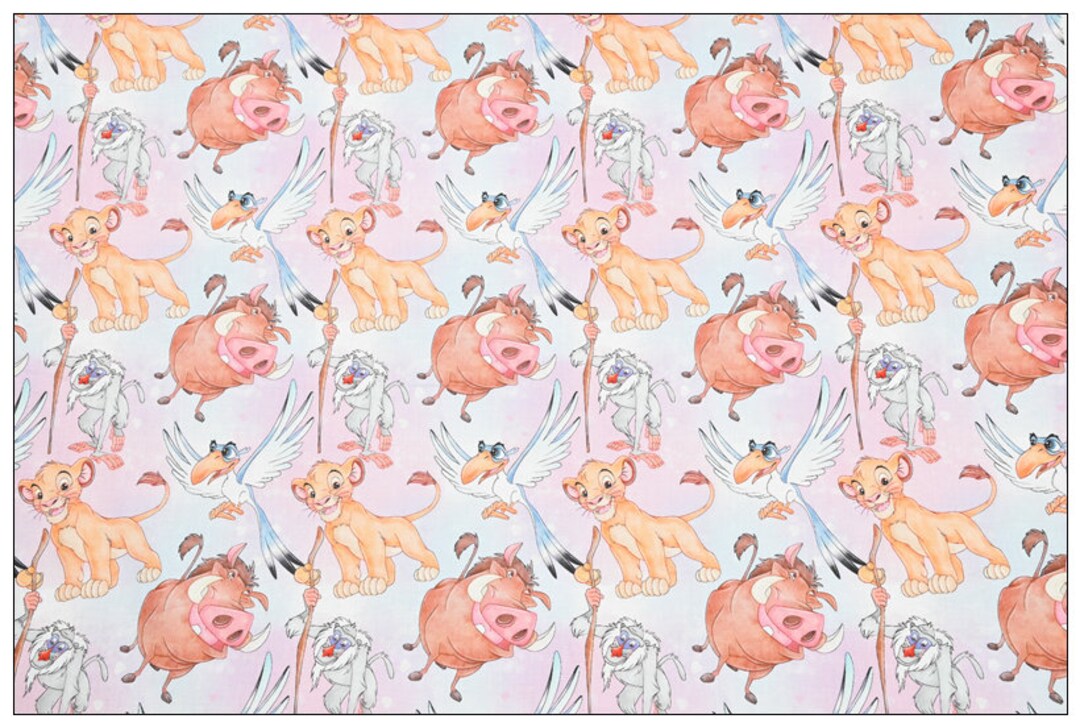Lion King Fabric Lion Simba Mufasa Fabric Cartoon Fabric Anime Cotton ...