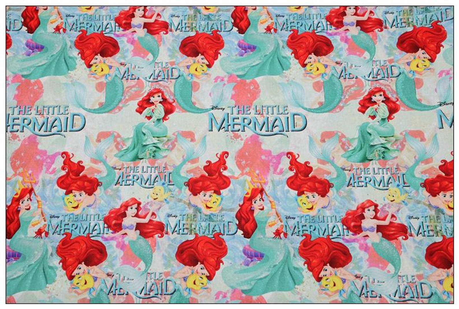 The Little Mermaid Fabric Disney Ariel Fabric Cartoon Fabric Anime ...