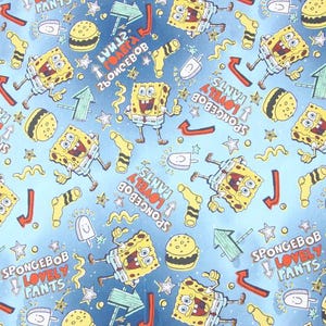 Spongebob Squarepants Fabric Patrick Fabric Cartoon Fabric Anime Cotton ...
