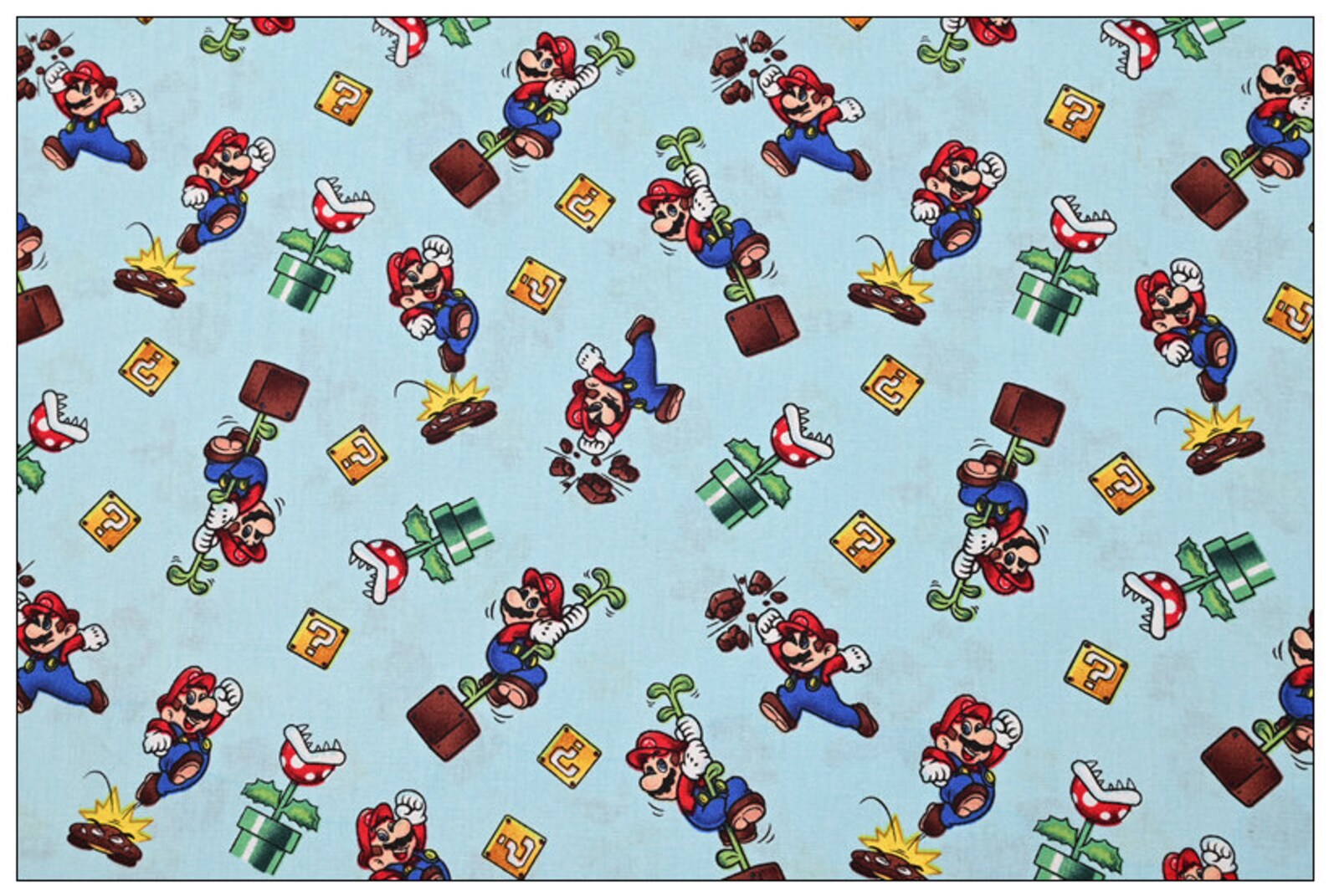 Super Mario Fabric Cartoon Fabric Anime Cotton Fabric by the Half Yard ...