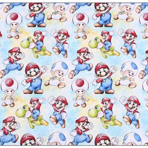 Nintendo Fabric Super Mario Fabric Cartoon Fabric Anime Cotton Fabric ...