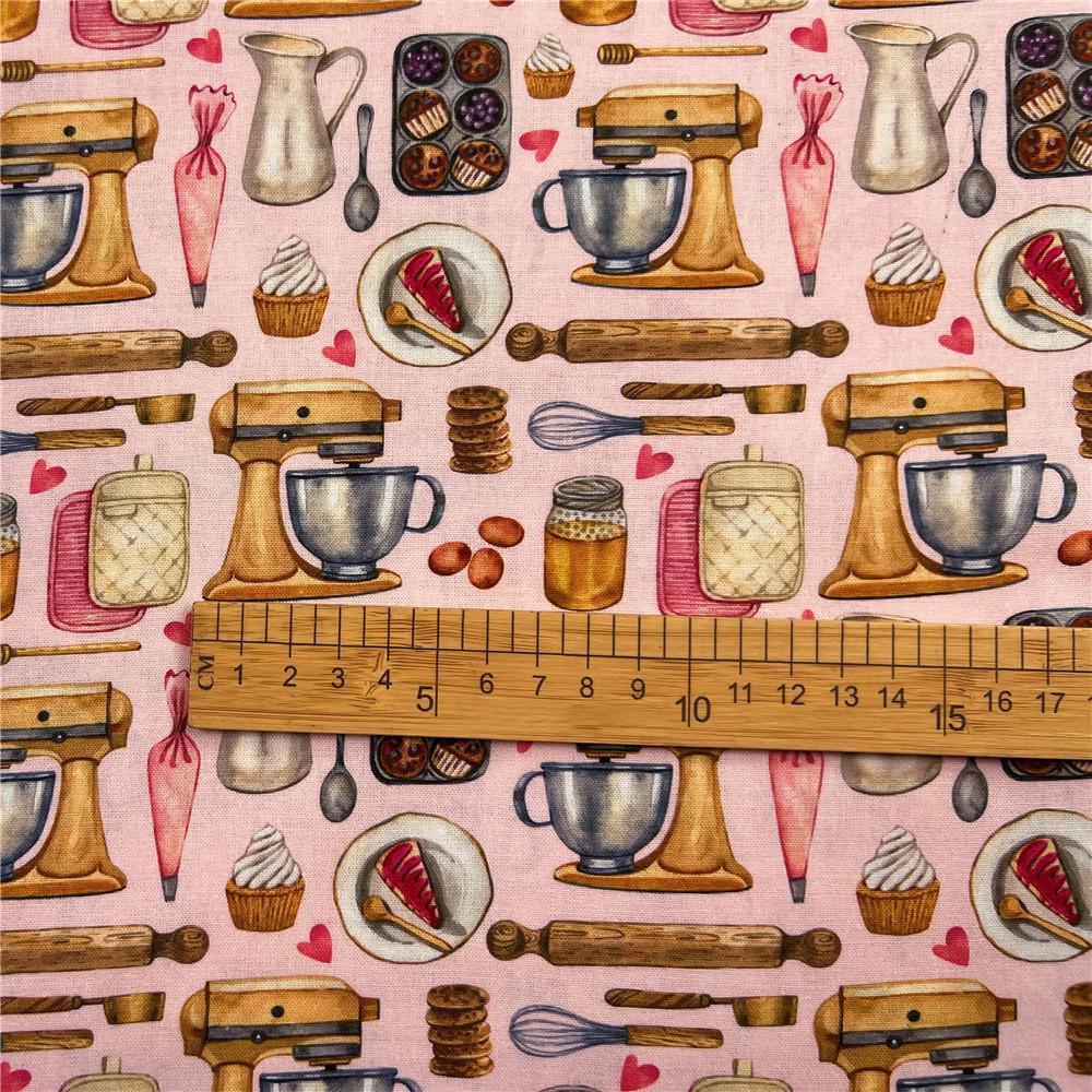 Baking Theme Fabric Kitchen Fabric Kitchenware Fabric Cooking Utensils ...