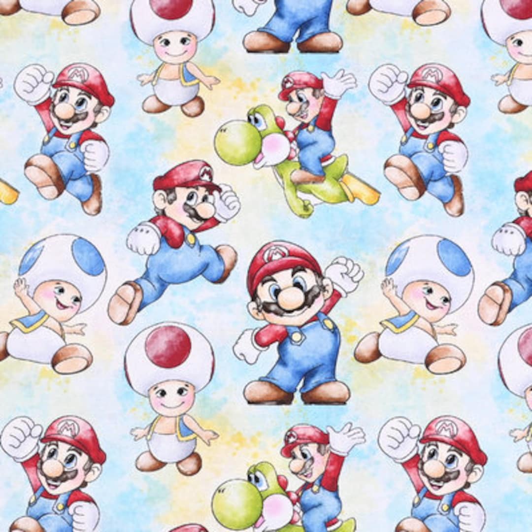Nintendo Fabric Super Mario Fabric Cartoon Fabric Anime Cotton Fabric ...