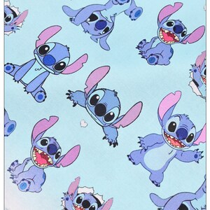 Stitch Fabric Blue Koala Fabric Cartoon Fabric Anime Cotton Fabric by ...